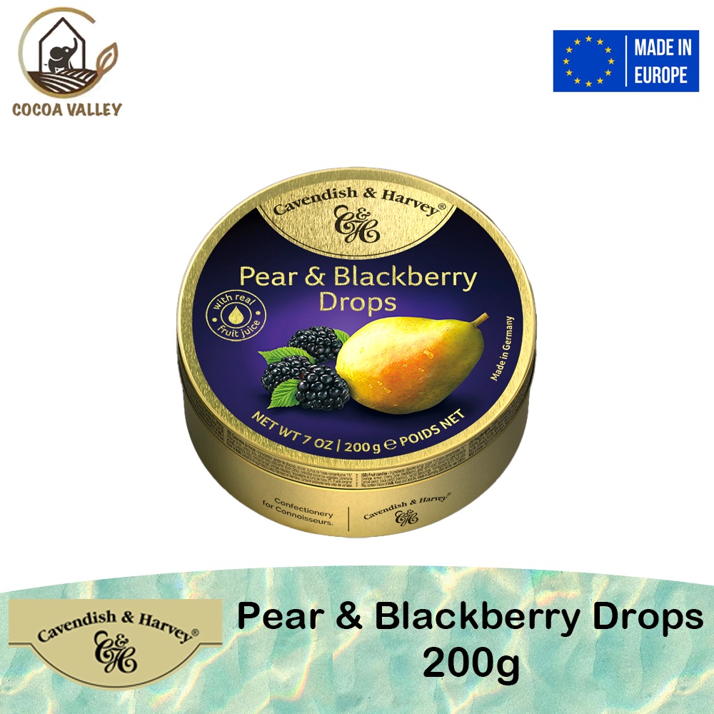 Cavendish & Harvey Pear Blackberry Drops Tin 200g (Made in Germany ...