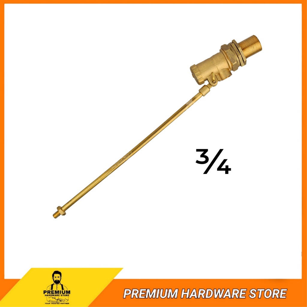 CITY Heavy Duty Brass Float Valve 3/4 Inch Water Tank Water Flow ...