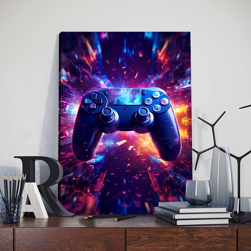 (With Frame）Abstract Poster Boy Room Decoration Wall Art Frame ...