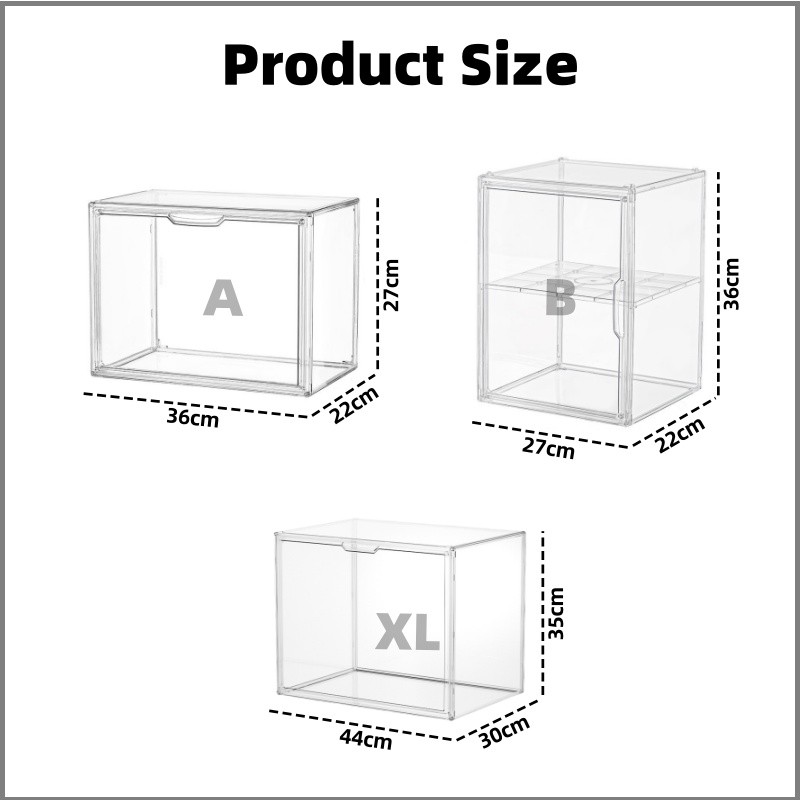 COLOGO 🥇 Transparent Storage Box Acrylic Display Box Handbag Storage ...