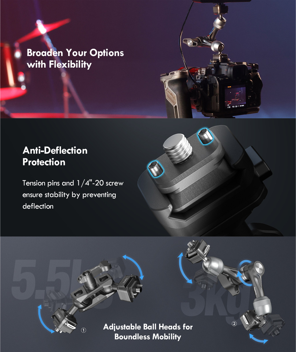 SmallRig HawkLock H21 Quick Release Magic Arm with Ball Head 4488 ...