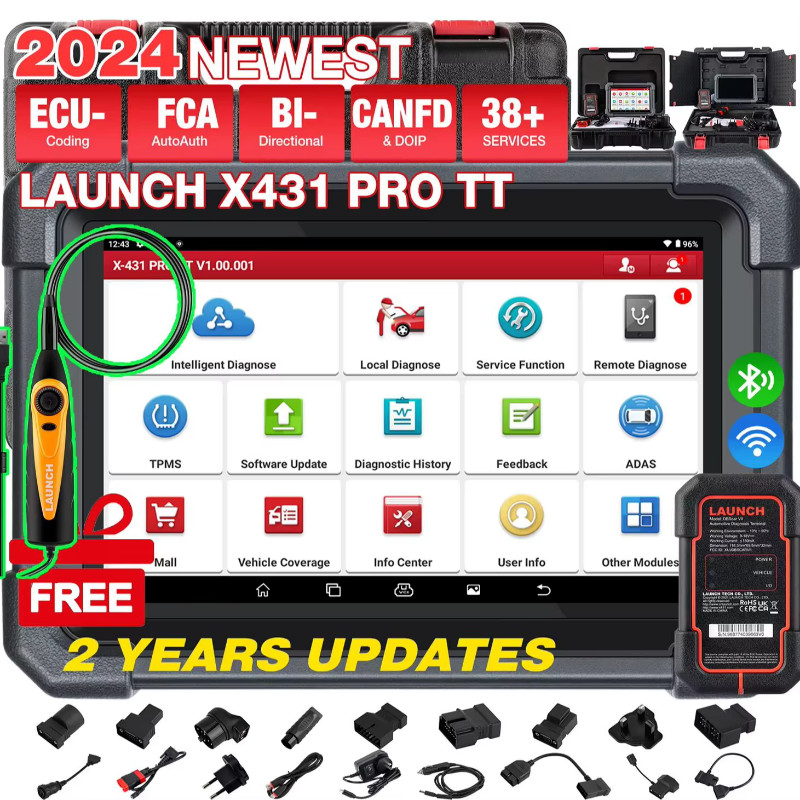 2025 LAUNCH X431 PRO TT 8'inch with DBScar VII VCI Car Full System Diagnosis CAN FD/DOIP/OBFCM ...