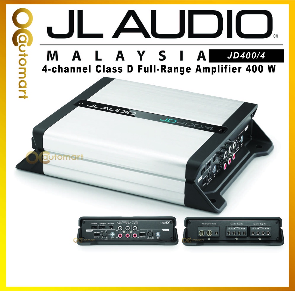 JL Audio 4 Channel JD Series Class D Car Amplifiers Full Range ...