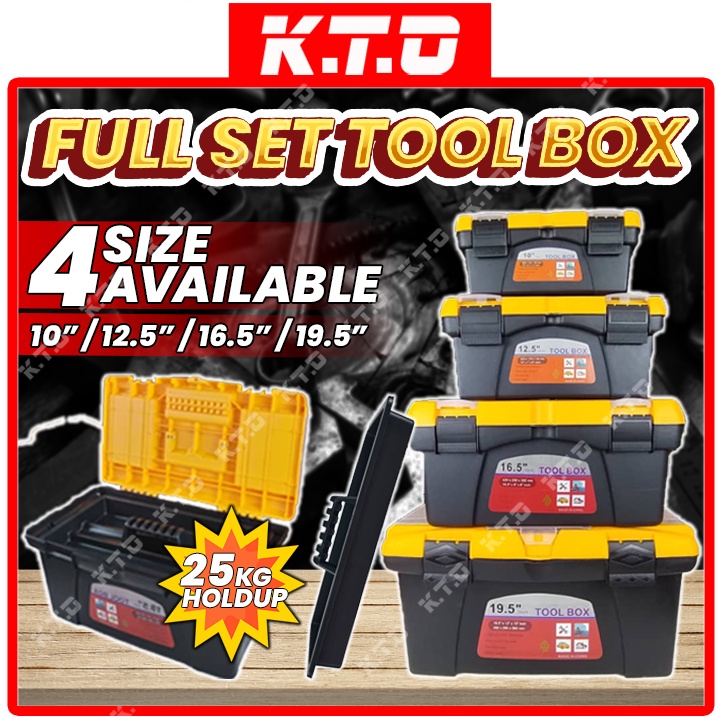 Full Set Yellow High Quality Plastic Pvc Tool Box 2 Layer Box Tray ...