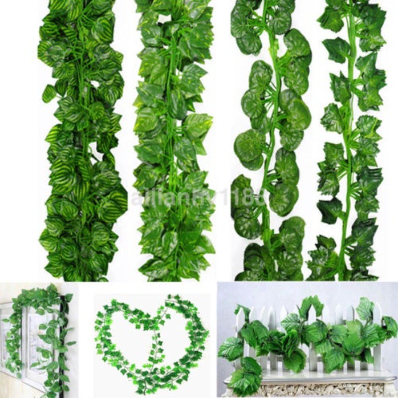 [Favorite] 200CM Artificial Plants Rattan Creeper Green Leaf Ivy Vine ...