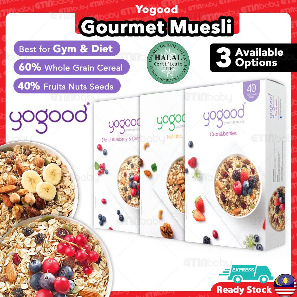 YOGOOD Gourmet Muesli Cereal Breakfast Cholesterol Free Healthy Oatmeal ...