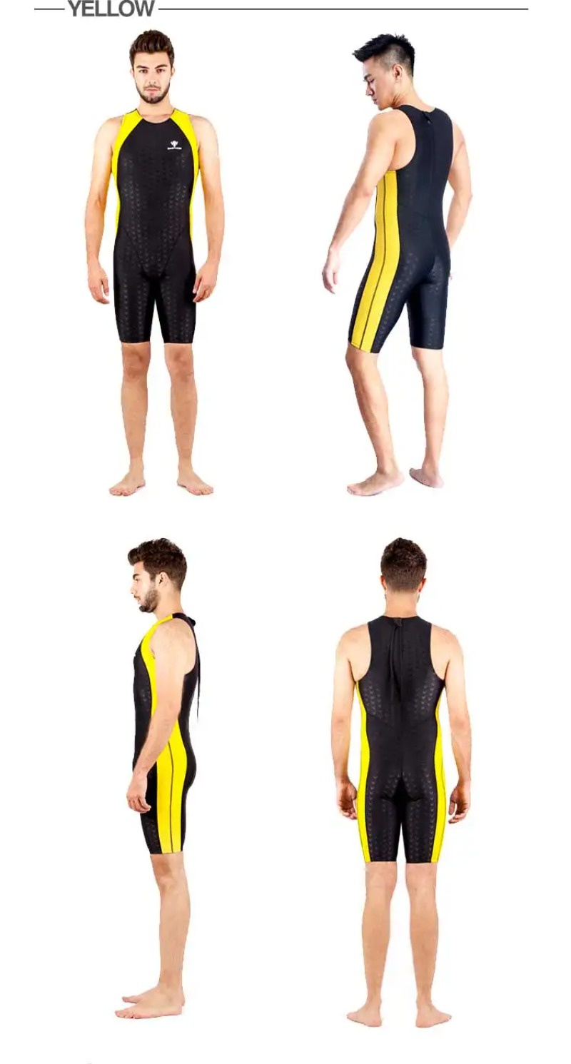 HXBY Swimwear Men One Piece Swimsuit Competition Racing Swimwuit ...