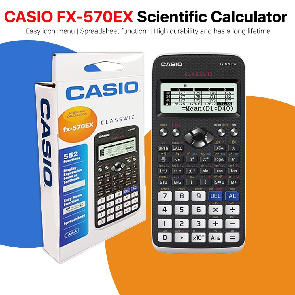 ORIGINAL Casio FX-570EX Scientific Calculator Classwiz Counting ...