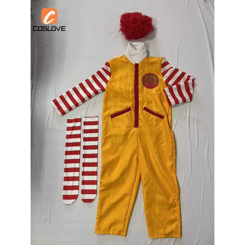 McDonald's Joker Cosplay Full Set Costume Suit For Man Classic Yellow ...