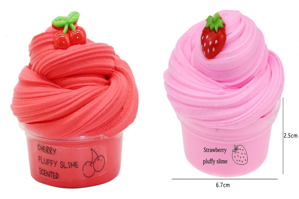 /LO/ 60ml Stretchy Cloud Slime for Children Decompression Fruit Cherry ...