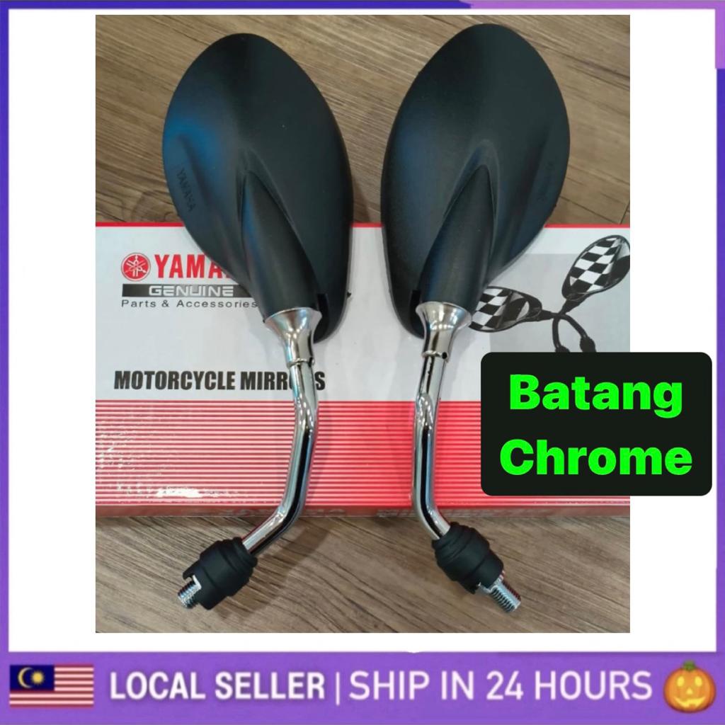 Batang CHROME Y125z Side Mirror Daun y125zr cermin Yamaha lc135 y110 ...