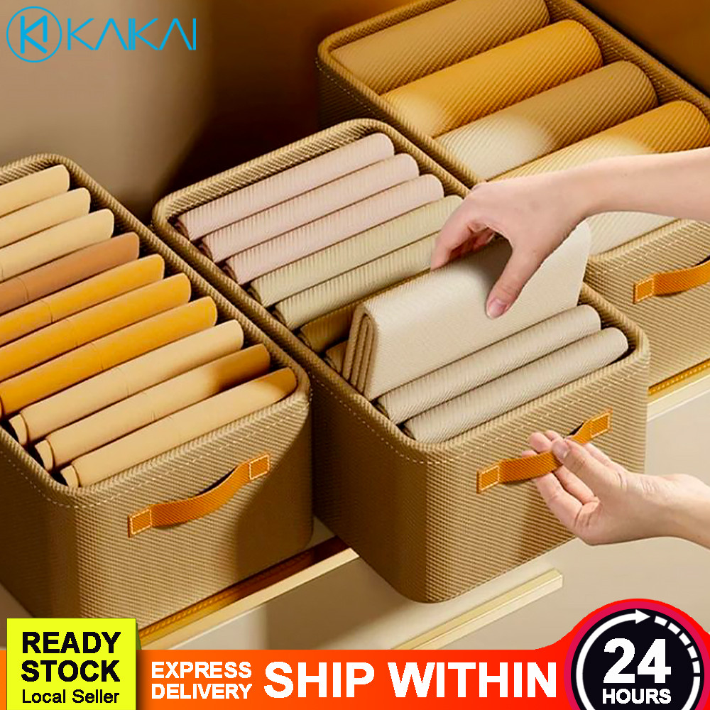 🔥 TIDY DISPLAY 🔥 Foldable Clothes Storage Box Wardrobe Linen Non Woven ...
