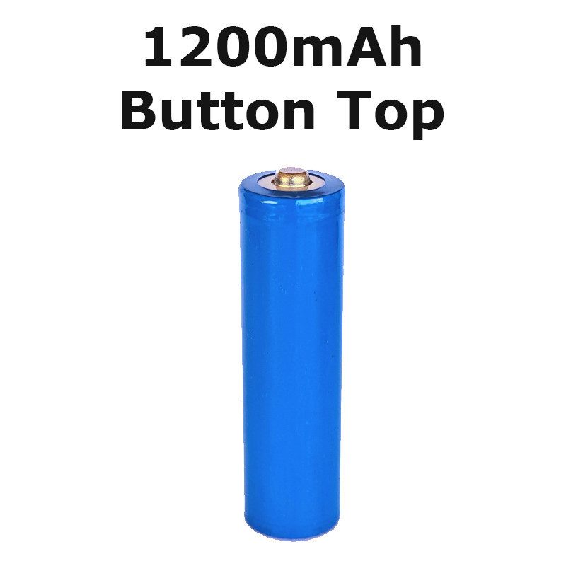 18650 Rechargeable Lithium Ion Battery Button Flat Top 1200 2000 2500 ...