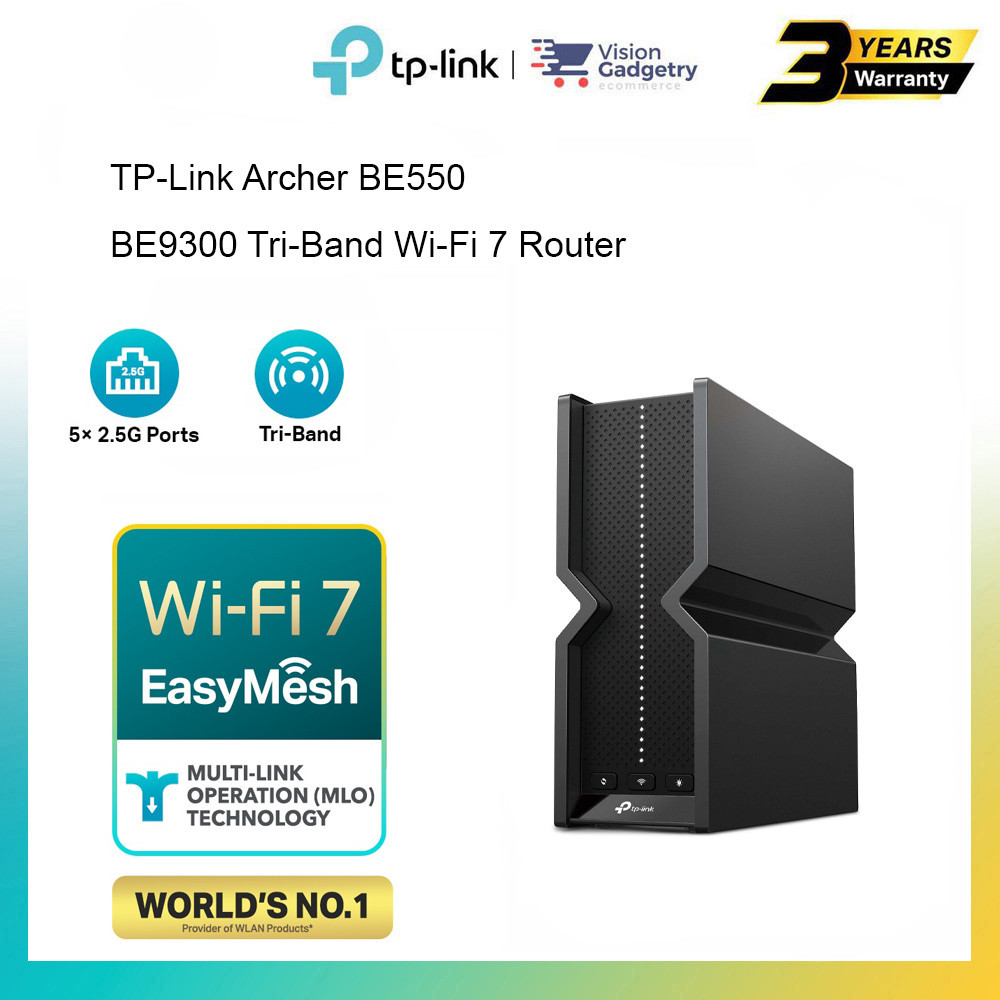 TP-Link Archer BE550 BE9300 Tri-Band WiFi 7 Router | Shopee Malaysia