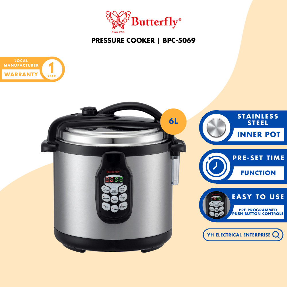 Butterfly 6L Electric Pressure Cooker BPC-5069 | Shopee Malaysia