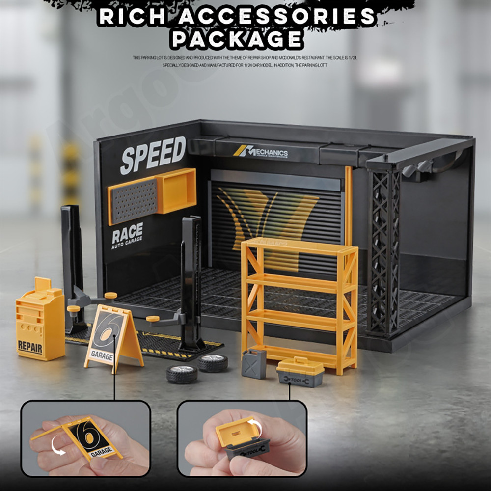 DIY Car Repair Shop Model Simulation Can Be Assembled By Yourself ...