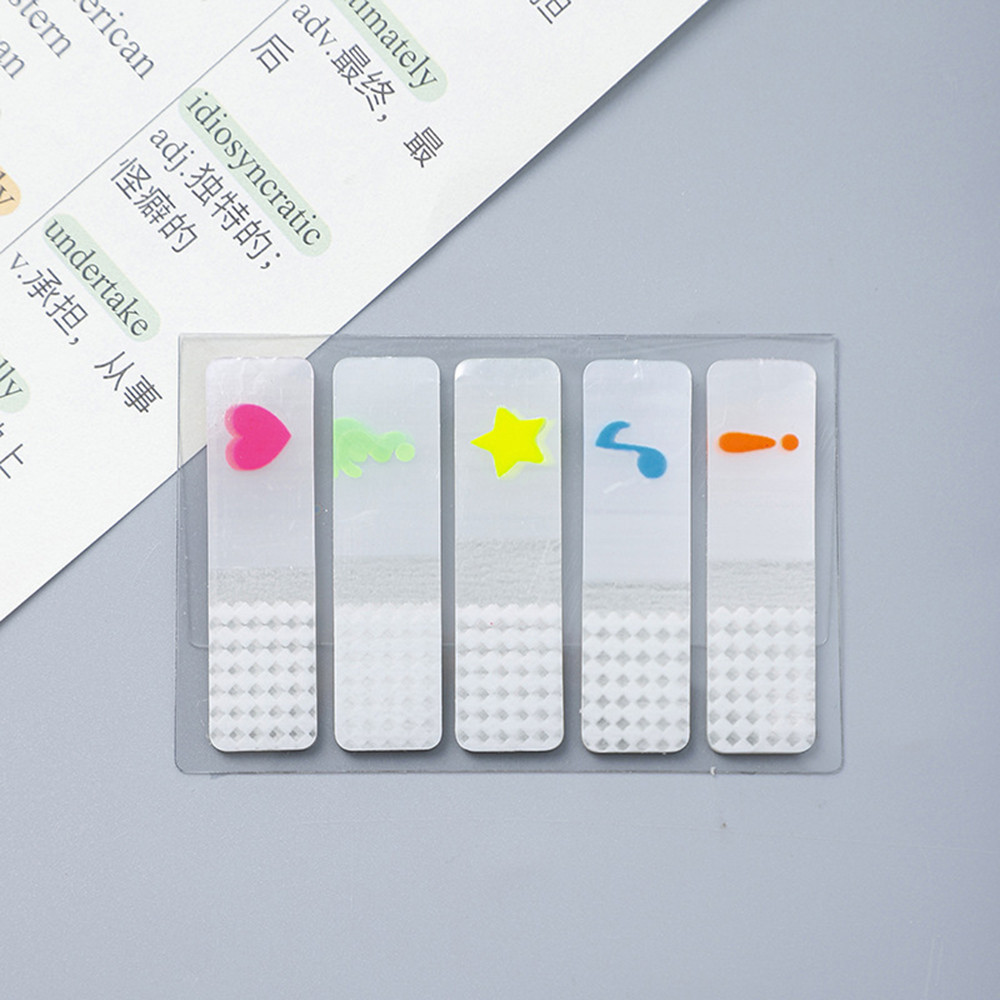 100 Sheets Transparent PET Sticky Note Creative Writable Numeric ...