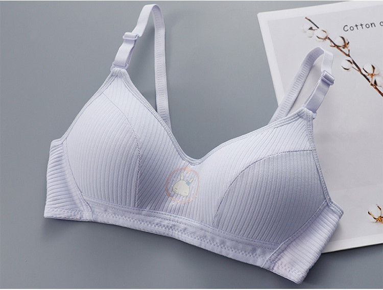 small breast bra Cotton bra student bra youth bra Thin cup girl's cute ...