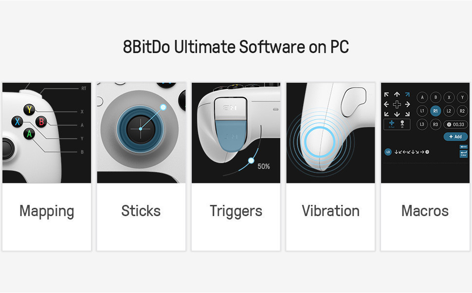 8BitDo Ultimate Wired Controller, USB Wired Controller for PC Windows ...