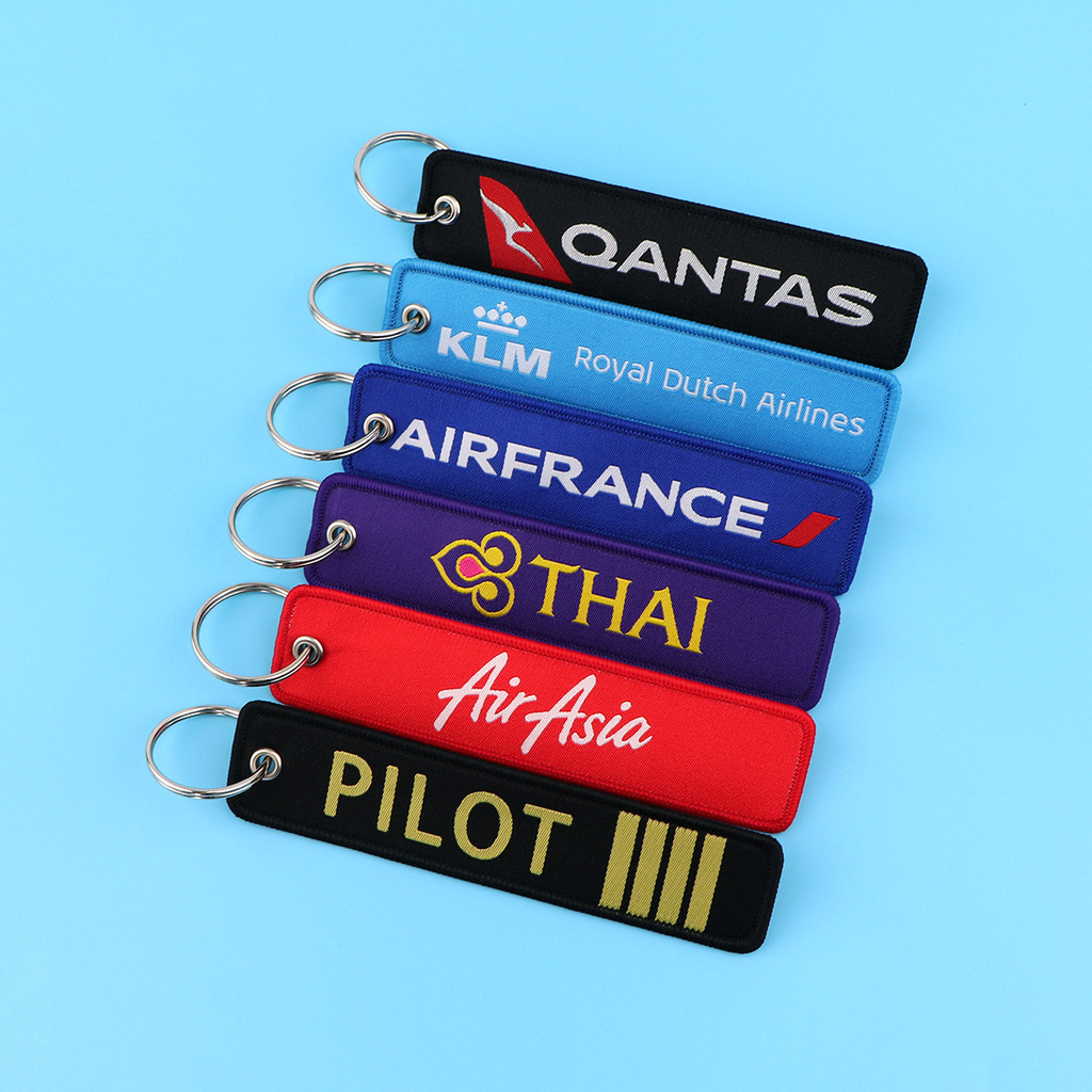 Aircraft Logo Styles Key Chain Motorcycles Embroidery Key Fobs Holder ...