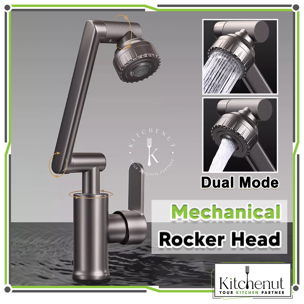 Kitchenut Dual Mode Mechanical Rocker Arm Faucet Sink Faucet Keran ...