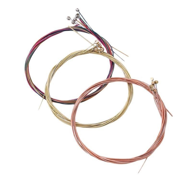 【Fast delivery】 High Quality 6pcs Set Steel Strings for Acoustic Guitar ...