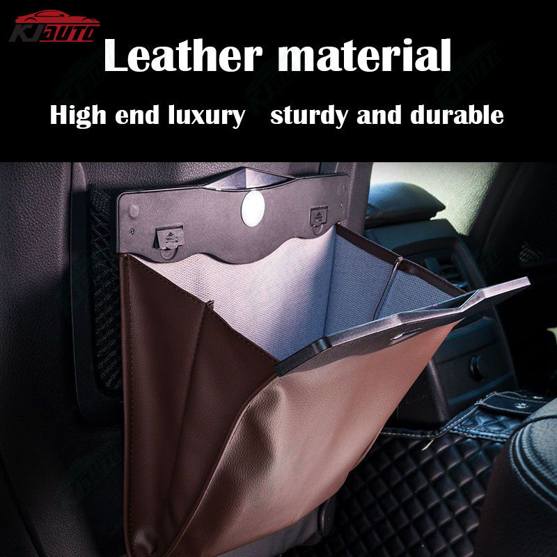 Toyota Yaris Cross Car Mounted Leather Garbage Bin with Cover Portable ...