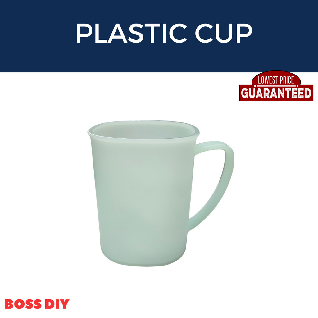 Plastic Wheat Cup Plastic Cup Ins Simple Cawan Plastik Mug Multipurpose ...