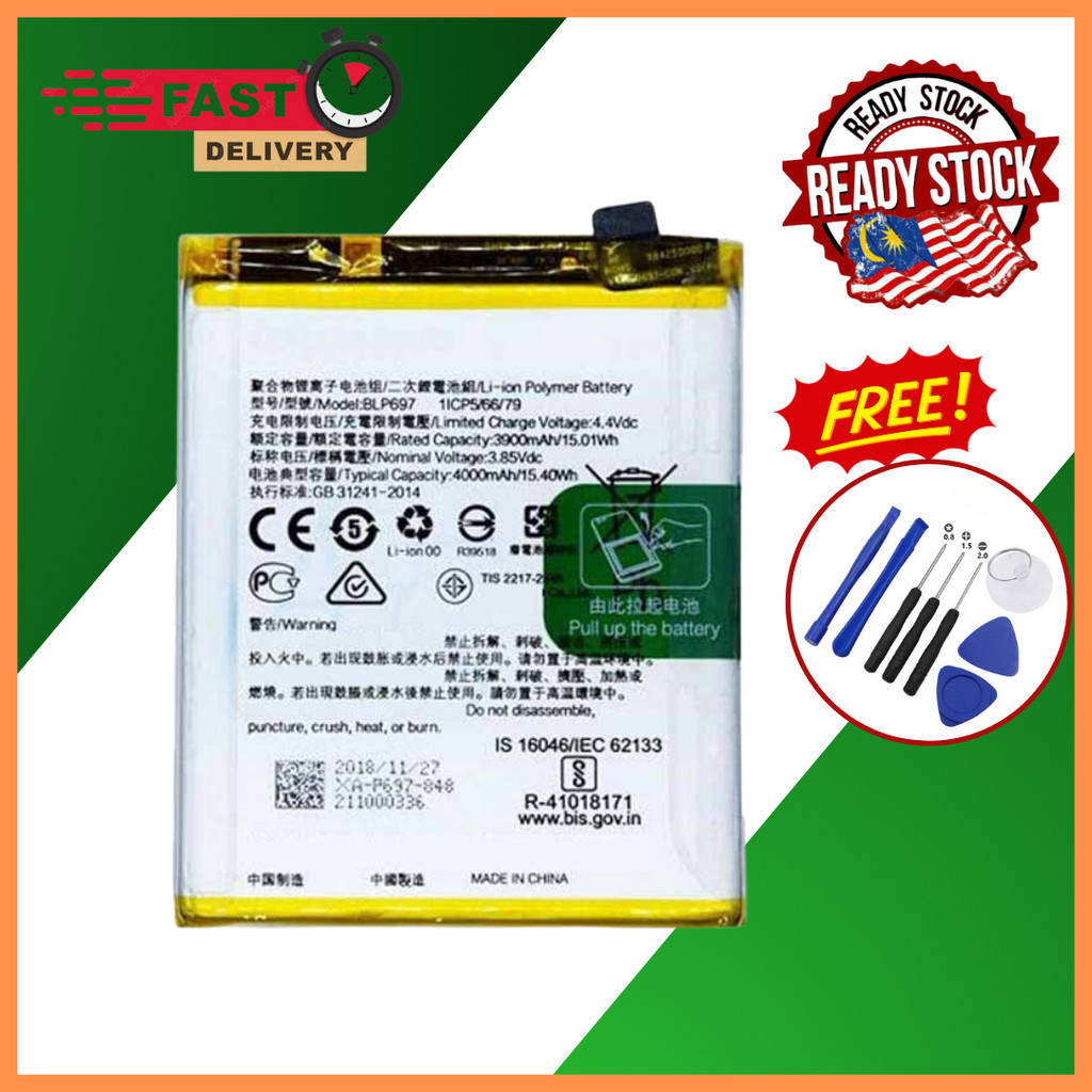 Compatible For F11 Pro (BLP697) Battery Bateri Replacement Spareparts ...
