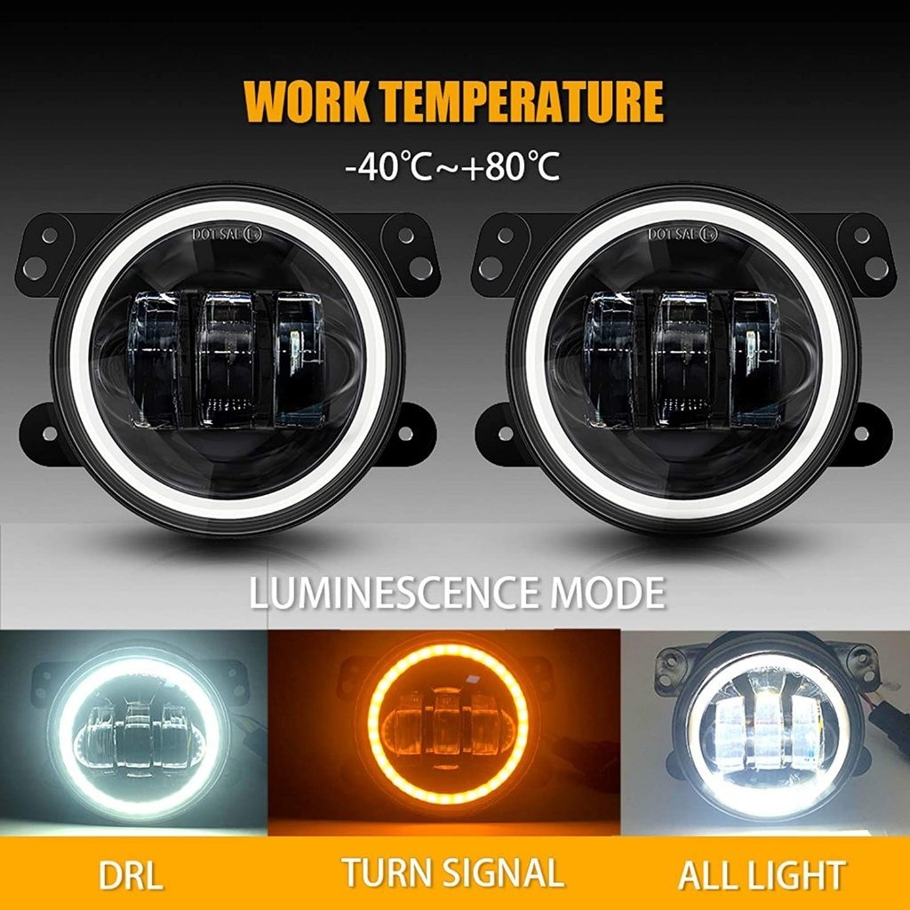 【Ready Stock】 2pcs 4inch LED Fog Lights 60W Amber Yellow CREE Led Chip ...