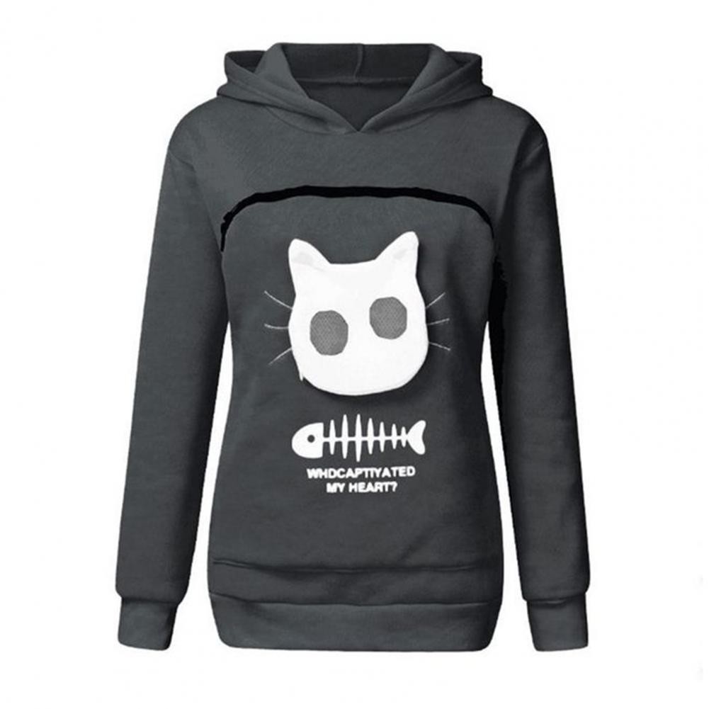 Ready Stock Sweatshirt Cat Lovers Hoodie Kangaroo Dog Pet Paw Pullovers ...