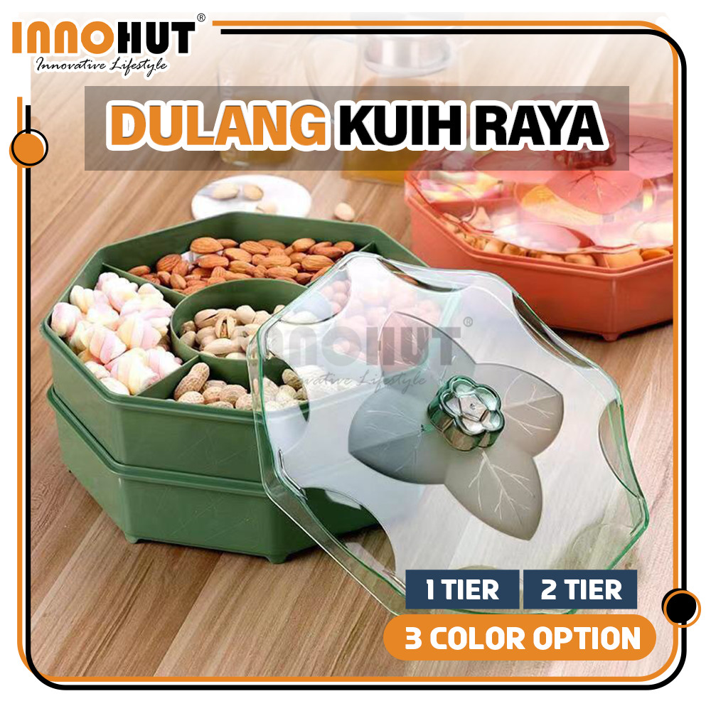 [2 Sizes] Innohut High Tea Dessert Tray Stackable Dulang Kuih Raya ...