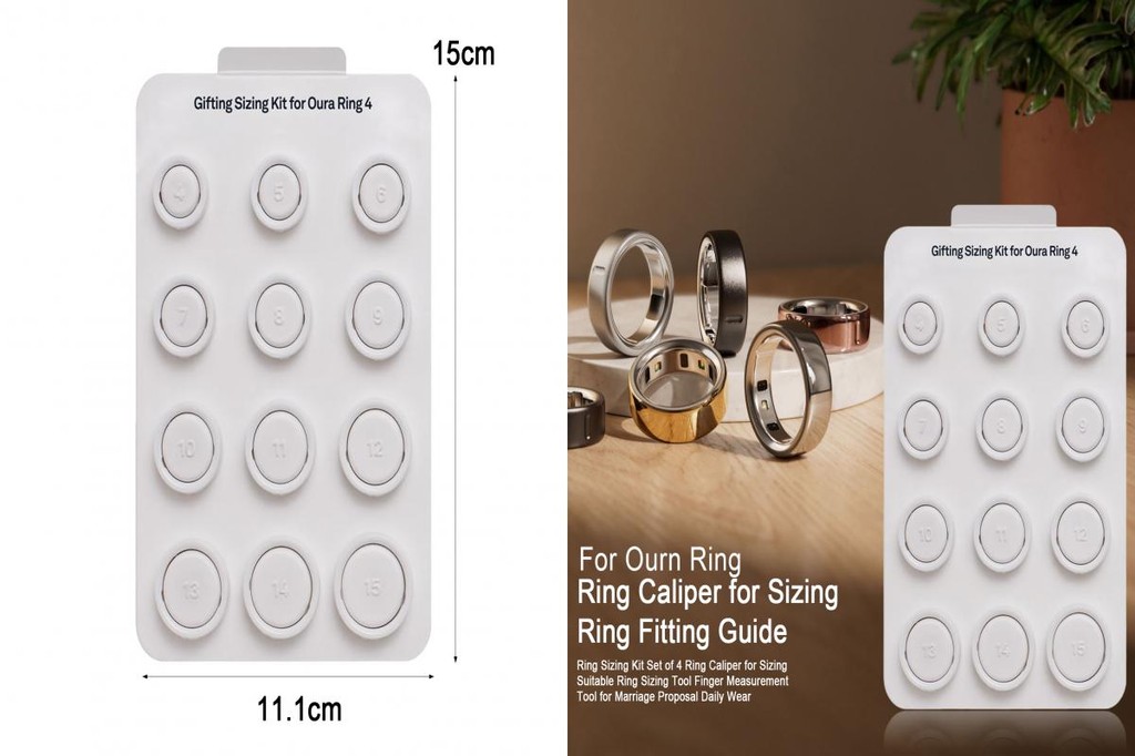 Ring Caliper for Sizing Ring Measuring Tool Ring Sizing Kit Set of 4 ...