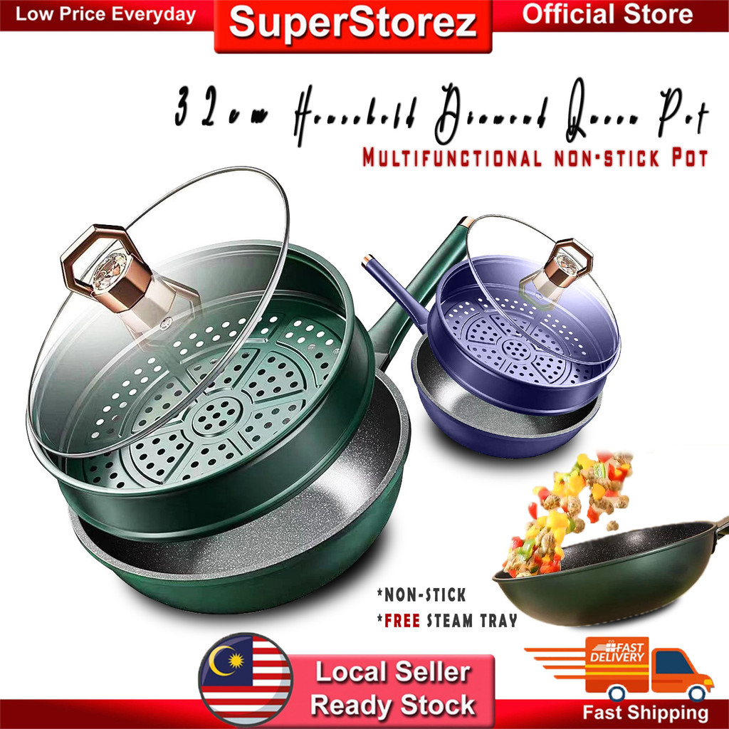 Superstore 32" Household Queenn Nonstick Pot Steamer, frying pan pot ...