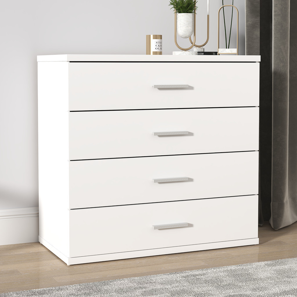 Tomato Home Bernie White 4 Chest Drawer 2.6 Feet Wide - Laci Baju ...