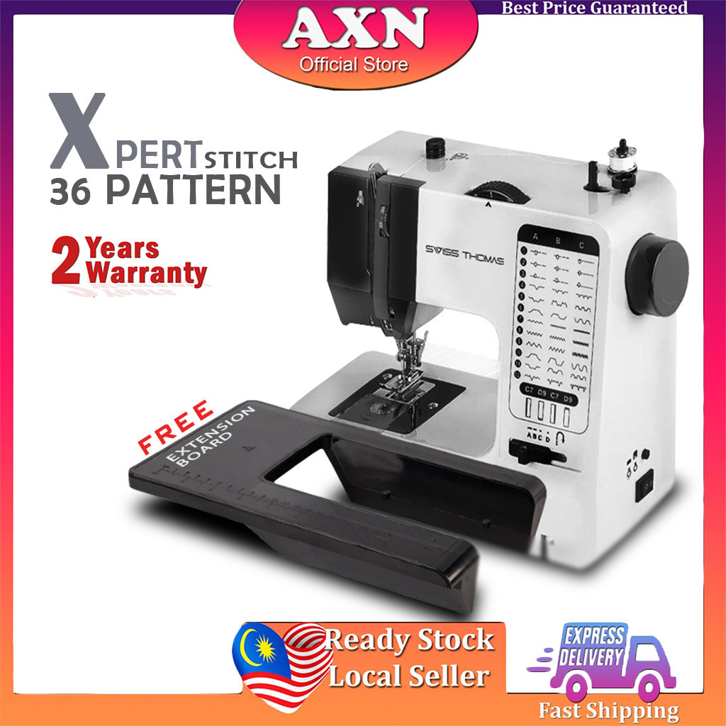 AXN 36 Sew Patterns Sewing Machine Mesin Jahit Stitch Xpert 618 with ...
