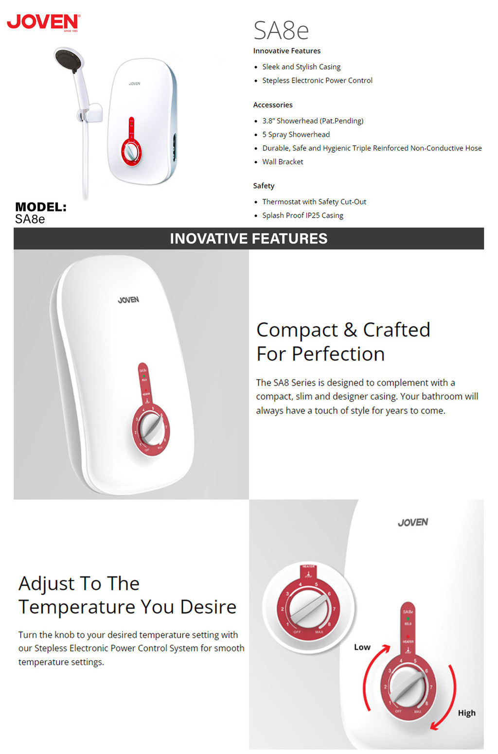 Joven Instant Water Heater SA8e SA10e SA20e | Shopee Malaysia