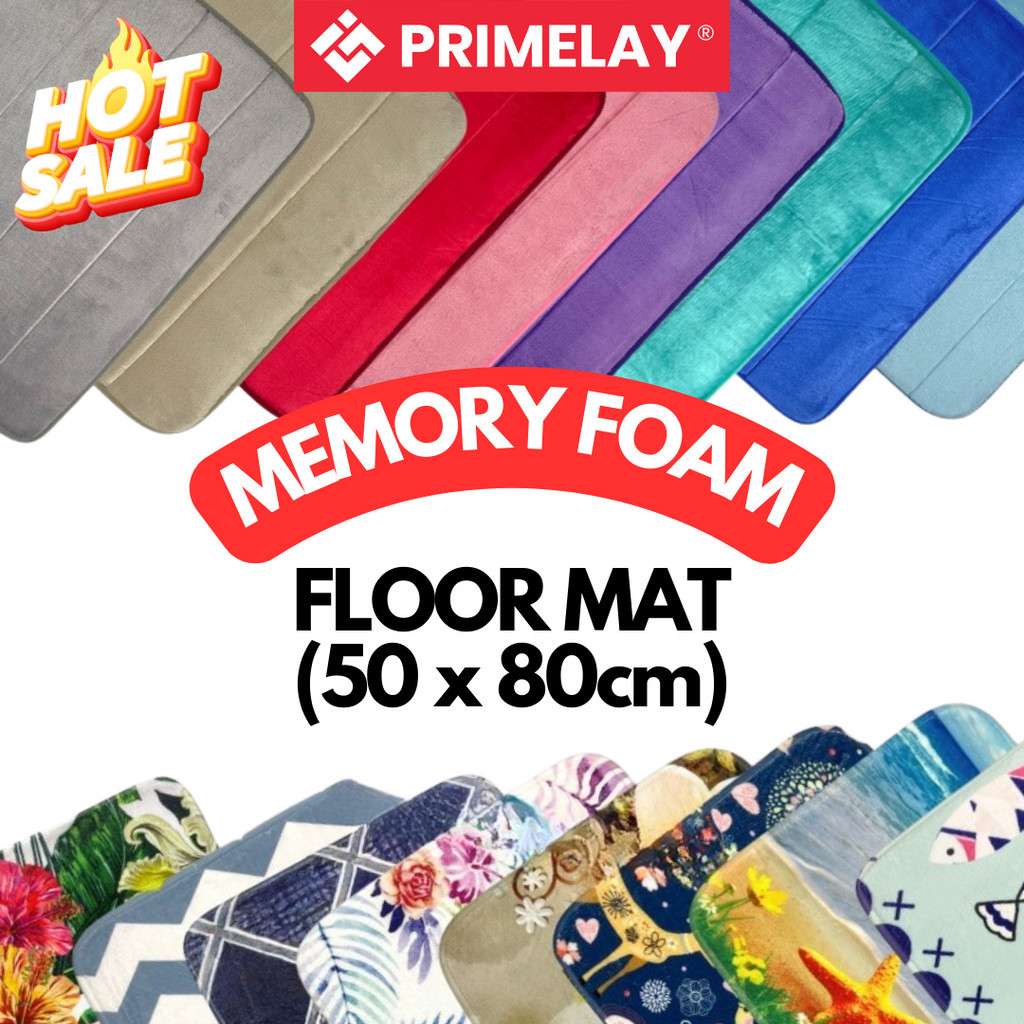 Primelay Floor Mat Rug / Alas Kaki Murah / Carpet Toilet Floor Mat Bedroom - Plain Color ...