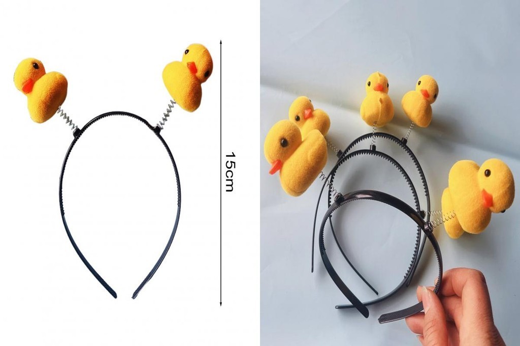 Fairystore| Spring Design Hair Hoop Adorable Yellow Duck Headband for ...