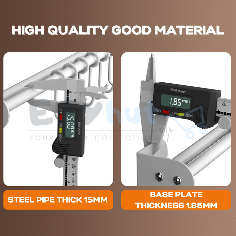 Wall Mount Nail Free Kitchen Hanging Rod Double Rod Knife Holder ...