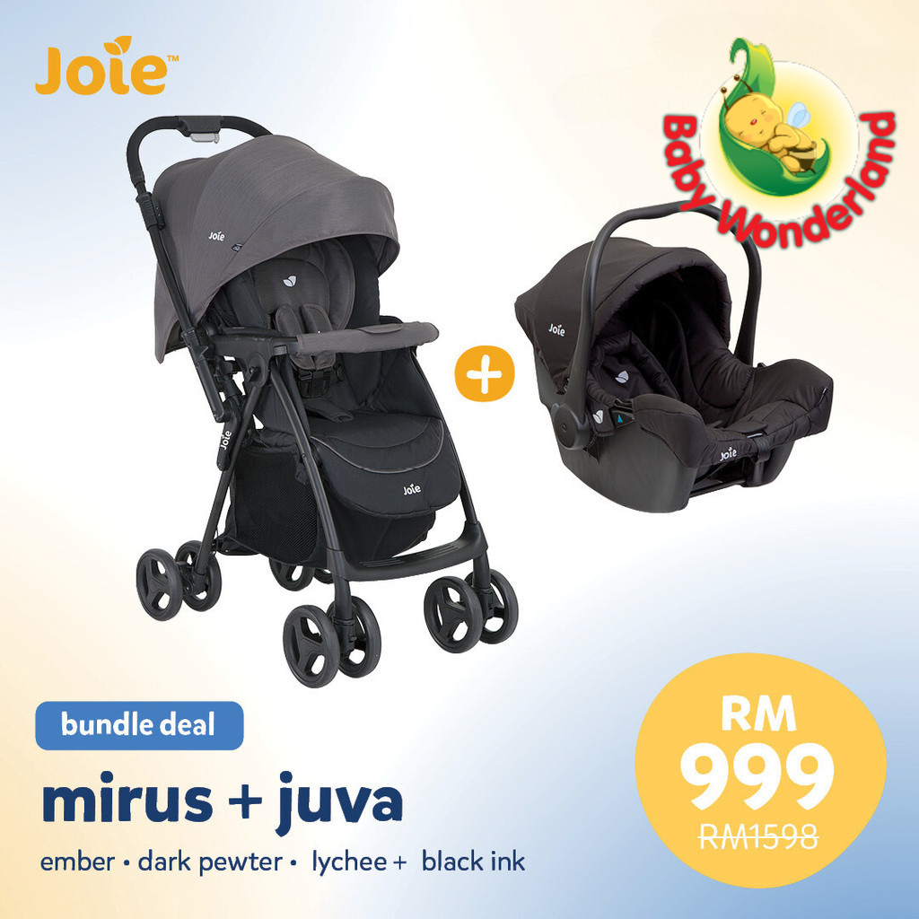 Joie Mirus Reversible Handle Stroller FREE JUVA BABY CARRIER - BLACK ...