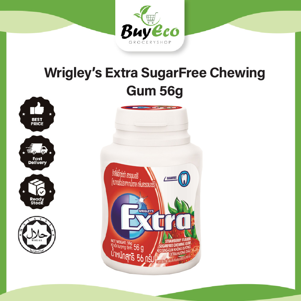 Wrigley's Extra SugarFree Chewing Gum Bottle (Strawberry) 56g | Shopee Malaysia
