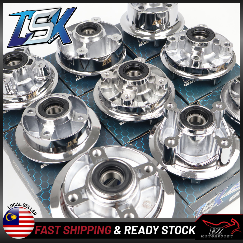 CSK RACING Hub Spoket CHROME Sprocket Hub Siap Bearing Oil Seal LC135 ...