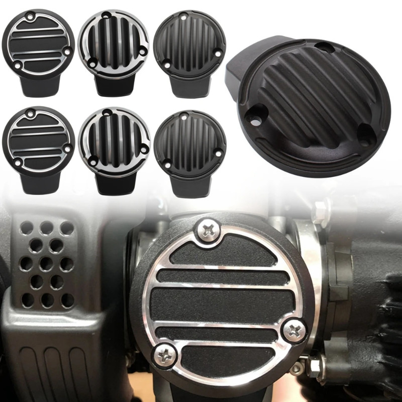 For Triumph Bonneville Bobber Black Ribbed Throttle Body Covers Kit ...