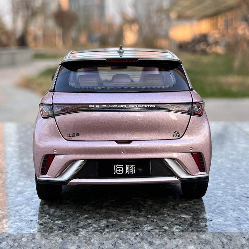 Original BYD Dolphin New Energy Pink 1:18 Scale Simulation Alloy Car ...