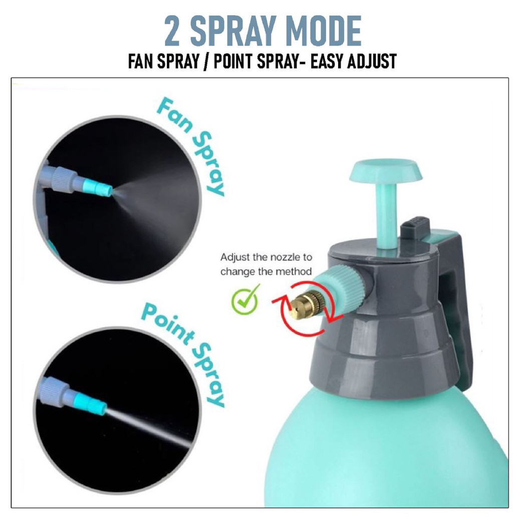 2 LITER Multi-Purpose Pressure Sprayer Hand Pump Sprayer Garden Sprayer ...