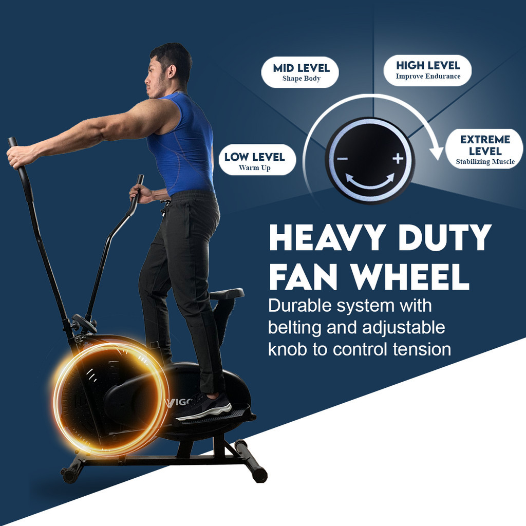 Vigor Fitness Elliptical Trainer / Orbitrac 2-In-1 Cross Trainer Bike ...