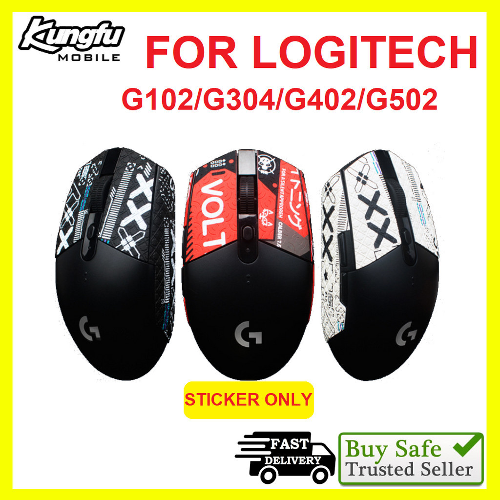 KFM Mouse Grip Tape Skate Sticker Non Slip/ Anti Sweat For Logitech G102/G302/G402/G502 Gaming ...