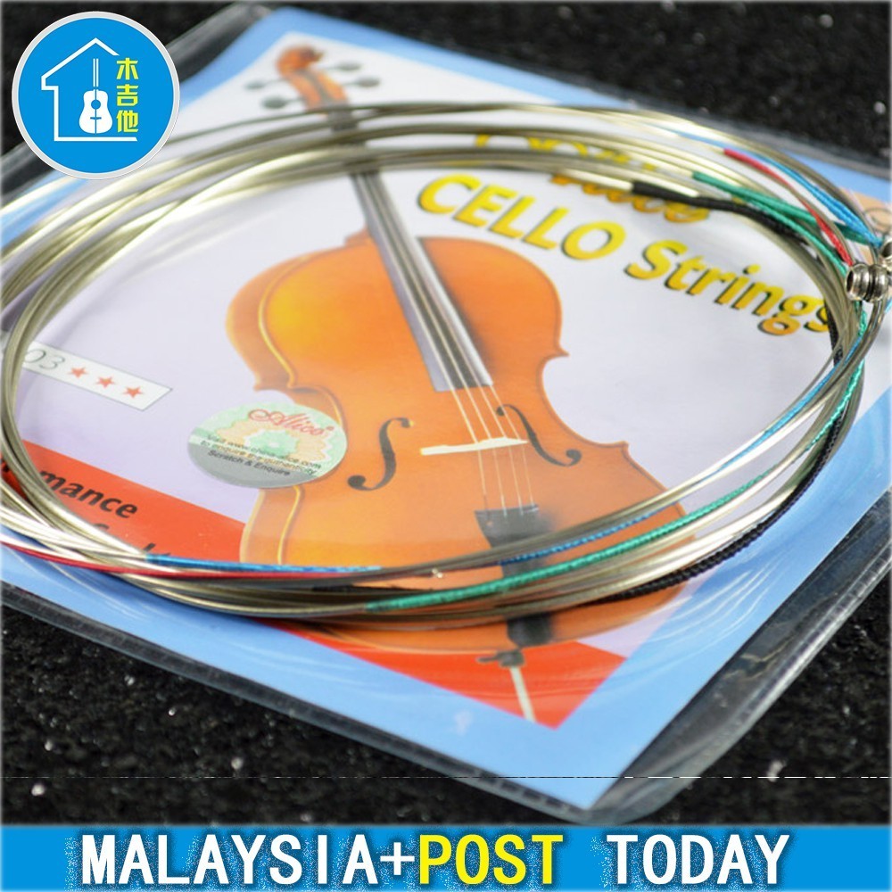 Cello String Alice A803 Universal Full Set Cello Strings Steel Core Alloy Winding 4pcs/set 大提琴弦 ...
