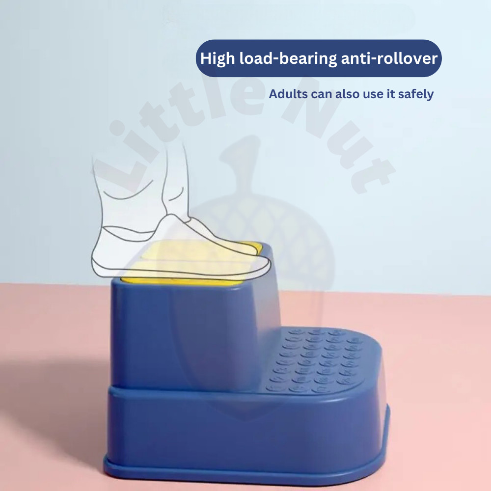 Little Nut Dual Height Two Step Stool For Kids Toddler's Stool For ...